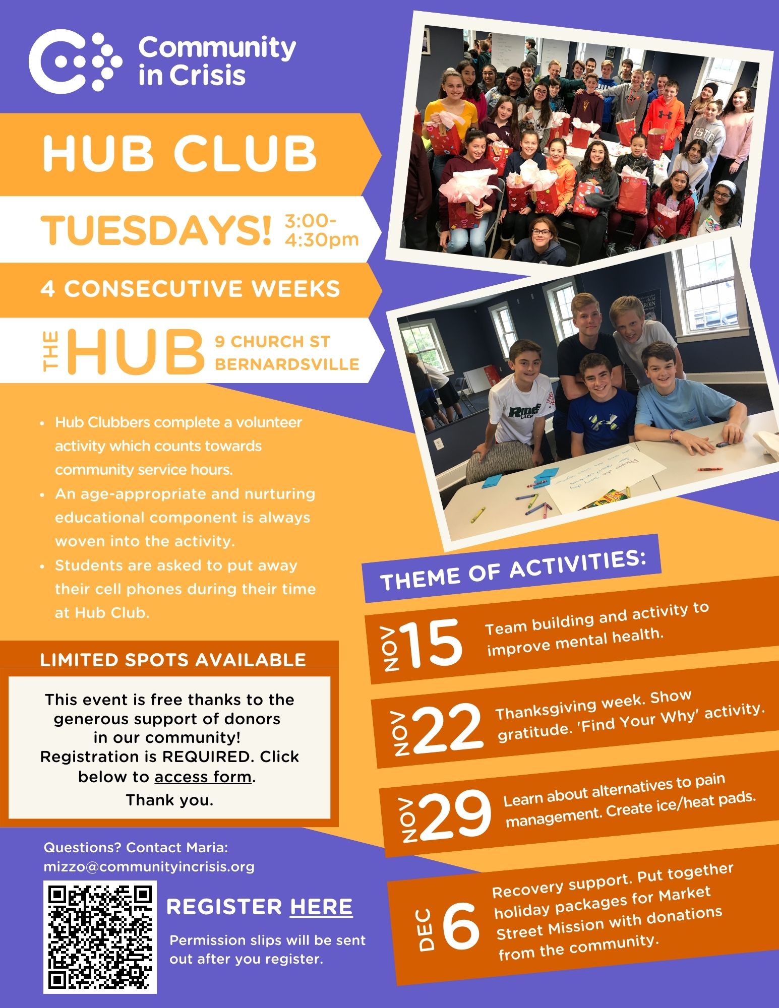 Middle School Programs | Community in Crisis